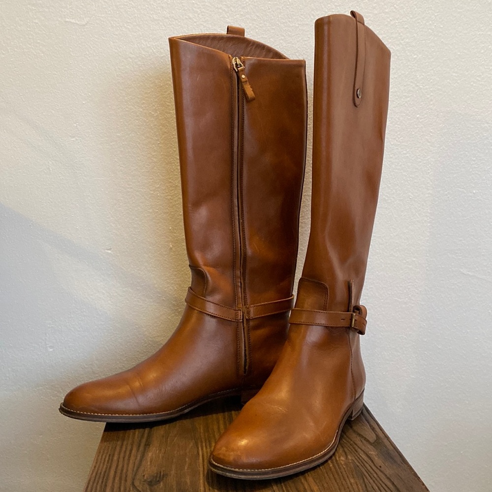 Massimo Dutti Brown Leather Riding Boots - Gem